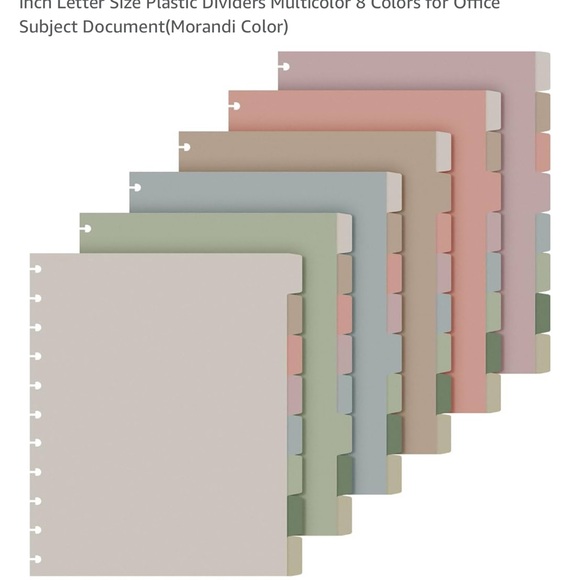 Office | Multicolor Plastic Dividers For Office Documents 6 Pack | Poshmark